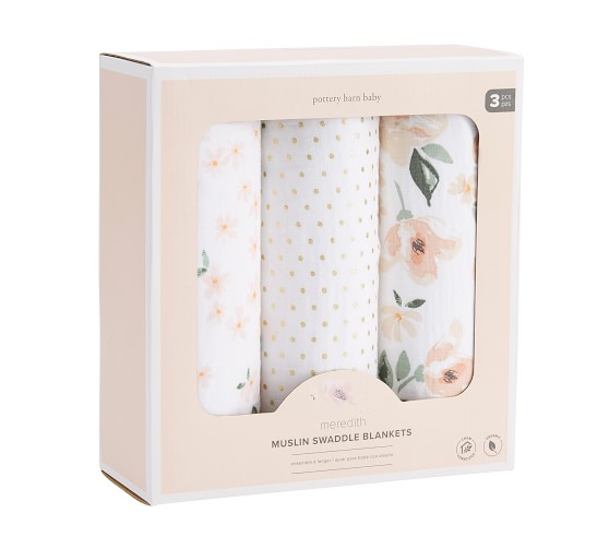 Meredith Swaddle and Elephant Thumbie Gift Set | Pottery Barn Kids