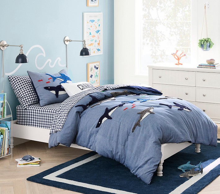 Candlewick Sharks Comforter & Shams | Pottery Barn Kids
