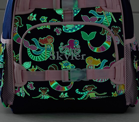 Mackenzie Navy Mermaid Friends Glow-in-the-Dark Backpacks | Pottery ...