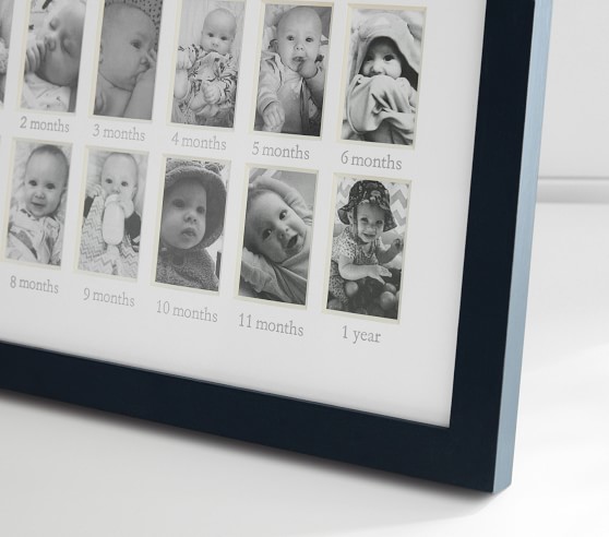 Navy Wood First Year Frame | Pottery Barn Kids