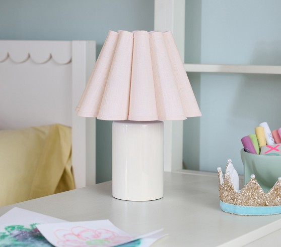 Ceramic Cylinder Fluted Lamp | Pottery Barn Kids