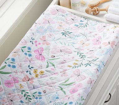 Wildflower Butterfly Changing Pad Cover | Pottery Barn Kids