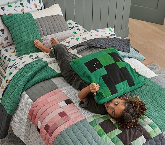 Minecraft™ Patchwork Quilt & Shams | Pottery Barn Kids