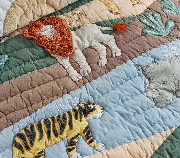Brendan Animals Baby Quilt | Pottery Barn Kids