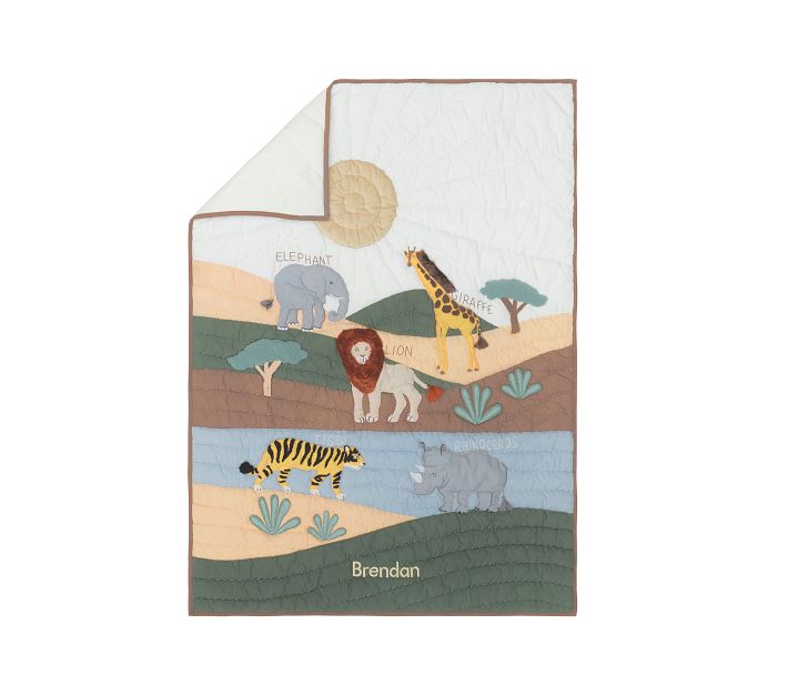 Brendan Animals Baby Quilt | Pottery Barn Kids