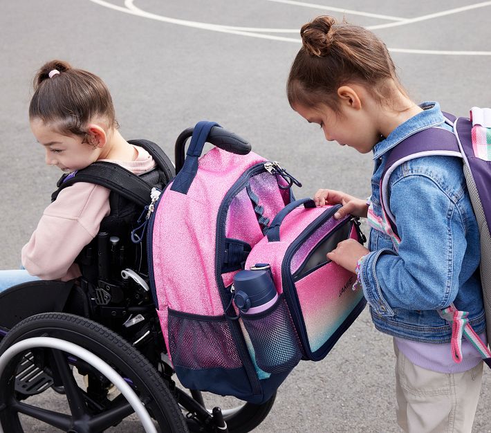 Mackenzie Rainbow Ombre Sparkle Glitter Adaptive Lunch & Bento Bundle, Set of 2 | Pottery Barn Kids