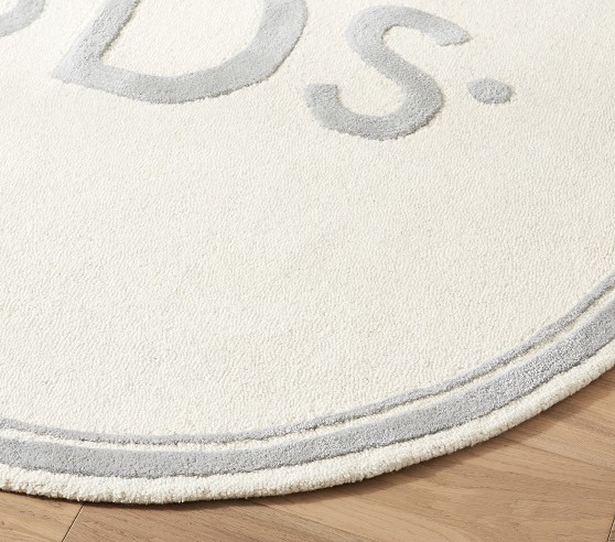 Dot Monogram Round Rug | Pottery Barn Kids