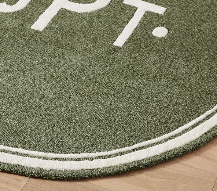 Dot Monogram Round Rug | Pottery Barn Kids