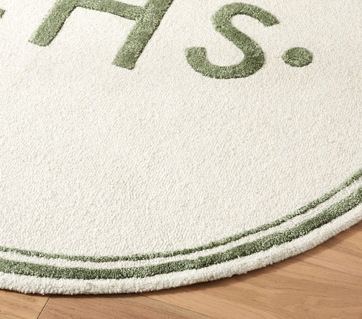 Dot Monogram Round Rug | Pottery Barn Kids