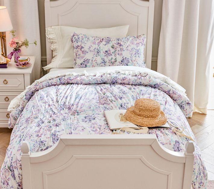 LoveShackFancy Lavender Damask Floral Comforter & Shams | Pottery Barn Kids