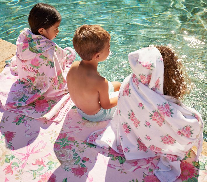 LoveShackFancy Velour Kid Hooded Towel | Pottery Barn Kids