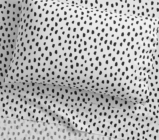 Organic Brushstroke Dot Toddler Sheet Set | Pottery Barn Kids