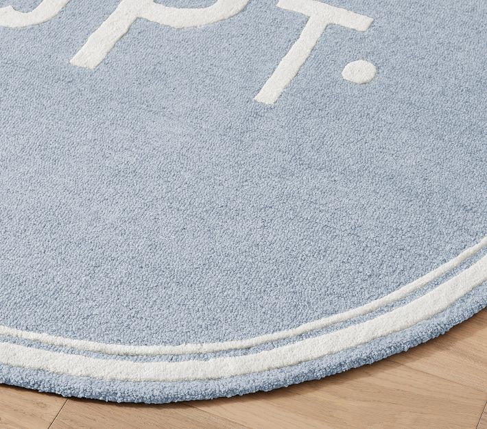 Dot Monogram Round Rug | Pottery Barn Kids