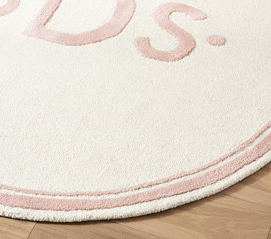 Dot Monogram Round Rug | Pottery Barn Kids