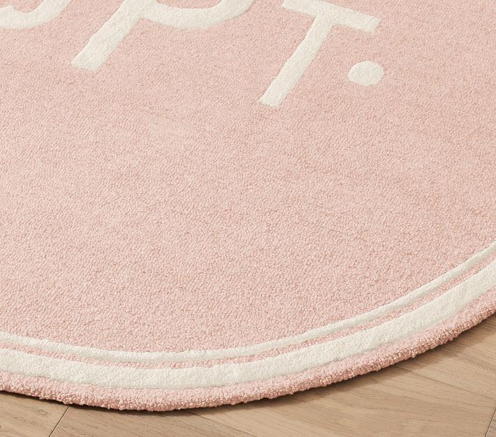 Dot Monogram Round Rug | Pottery Barn Kids