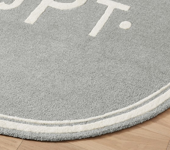 Dot Monogram Round Rug | Pottery Barn Kids