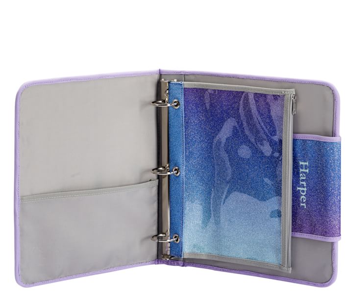 Mackenzie Lavender/Aqua Ombre Sparkle Glitter Homework Holder | Pottery ...