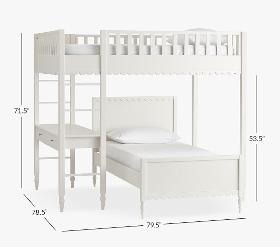 Penny Full Loft & Lower Bed Set | Pottery Barn Kids