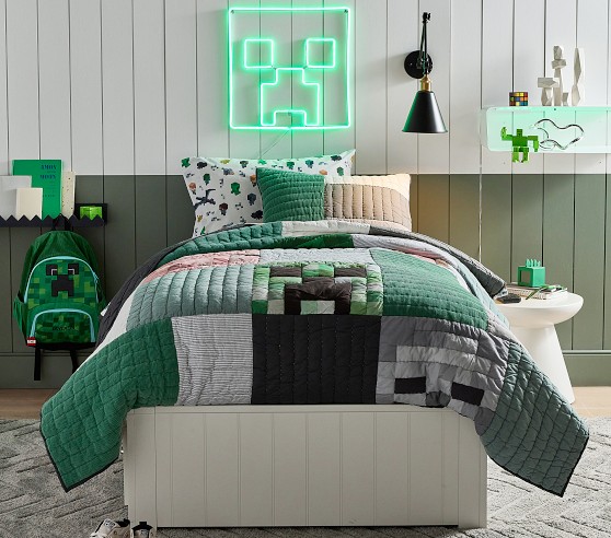 Minecraft™ Patchwork Quilt & Shams | Pottery Barn Kids