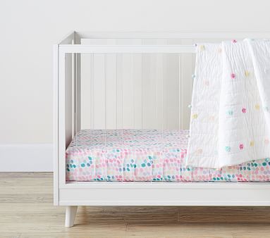 Brushstroke Organic Crib Fitted Sheet | Pottery Barn Kids