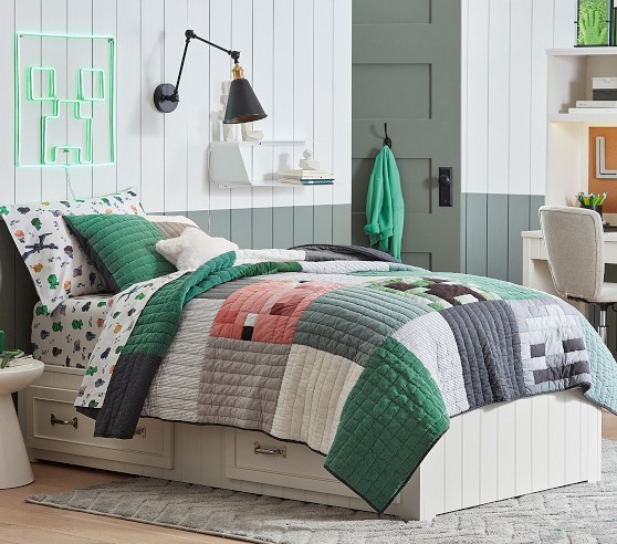 Minecraft Creeper Neon Light | Pottery Barn Kids