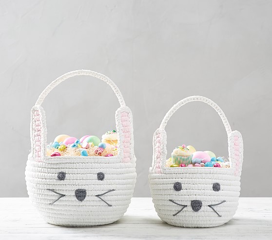 Woven Shaped Bunny Easter Basket | Pottery Barn Kids