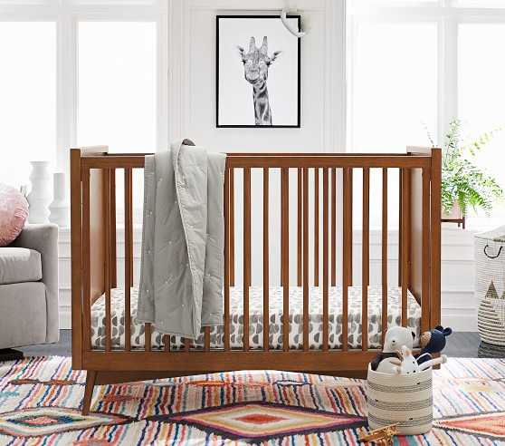 west elm x pbk Mid-Century Convertible Baby Crib | Pottery Barn Kids