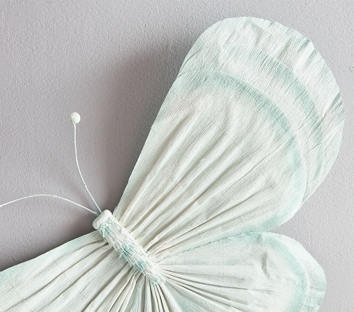 Aqua Crepe Paper Butterflies, Set of 2 | Pottery Barn Kids