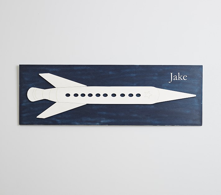 Rocket Ship Plaque | Pottery Barn Kids