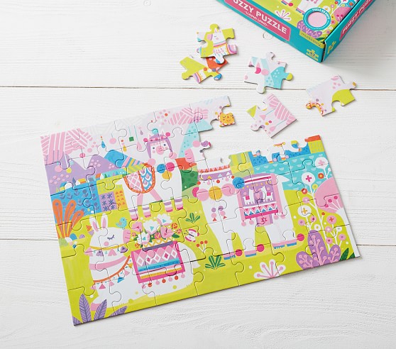 Fuzzy Puzzle Llama Land | Pottery Barn Kids