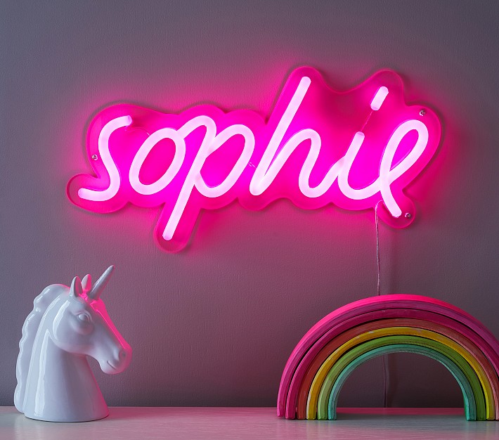Brite Lite Tribe Personalized Flow Neon LED Wall Light | Pottery Barn Kids
