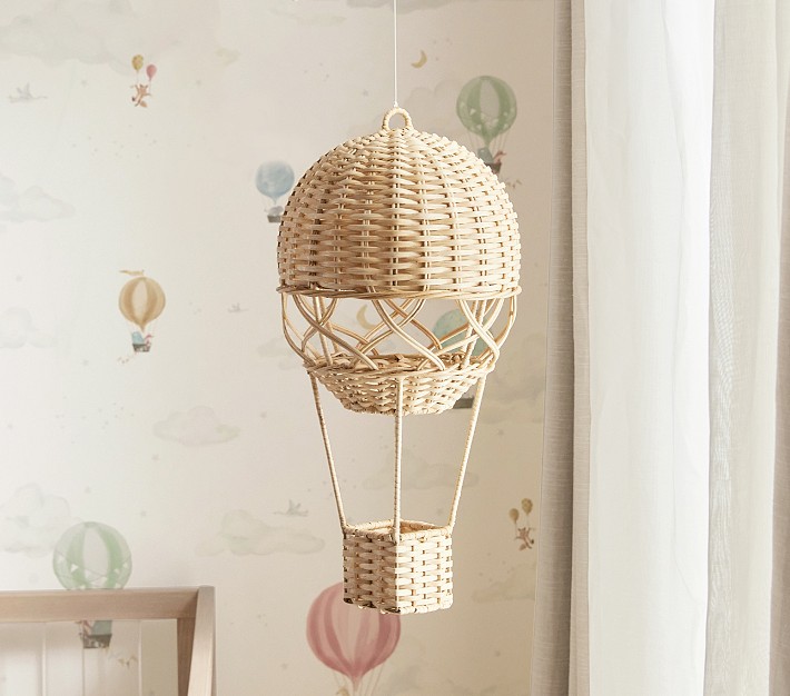 Rattan Hot Air Balloon Mobile | Pottery Barn Kids