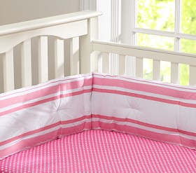 Bright Pink Mini Dot Crib Sheets | Pottery Barn Kids