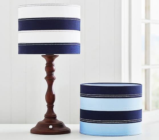 Rugby Stripe Drum Shade | Kids Lamp | Pottery Barn Kids