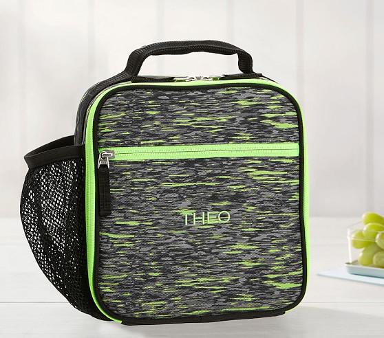 Lime Black Static Classic Kids Lunch Box | Pottery Barn Kids