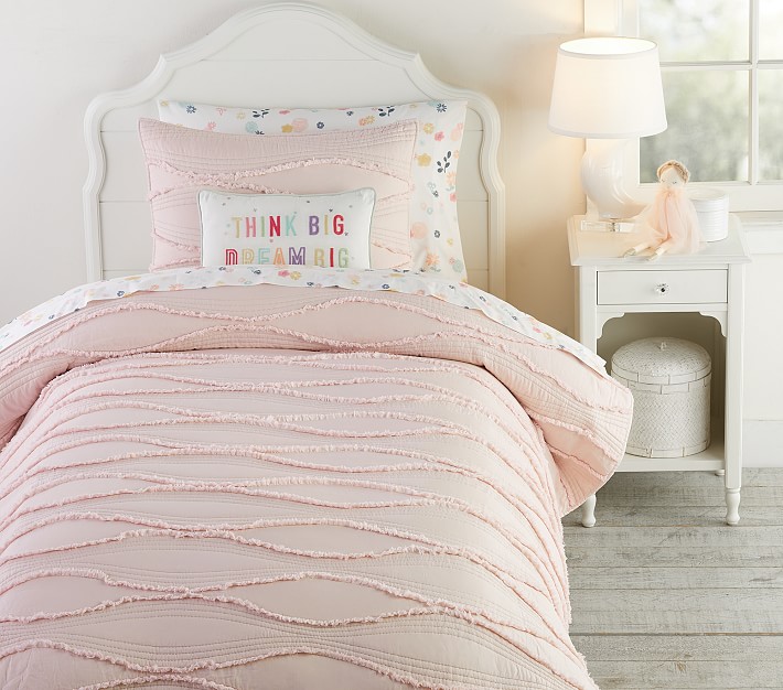 Textured Waves Recycled Microfiber Shams | Pottery Barn Kids