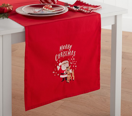 Rudolph® Table Runner | Pottery Barn Kids