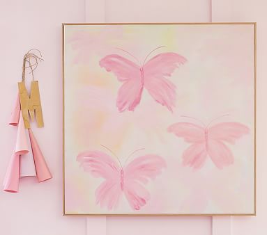 Butterfly Abstract Jumbo Wall Art | Pottery Barn Kids