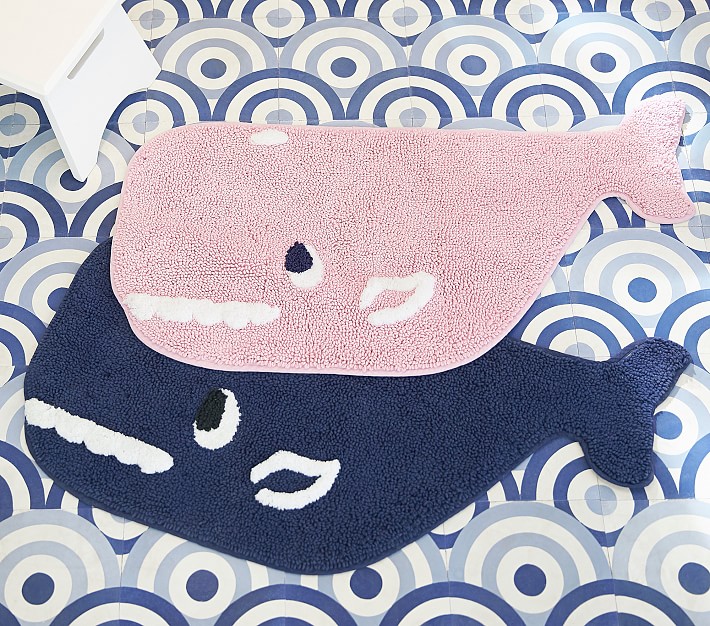 Whale Kids Bath Mat | Pottery Barn Kids
