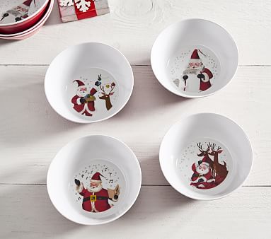 Jolly Santa Bowls | Kids Dinnerware | Pottery Barn Kids