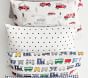 Organic Flannel Train Kids' Sheet Set | Pottery Barn Kids