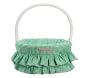 Green Gingham Ruffle Easter Basket | Pottery Barn Kids