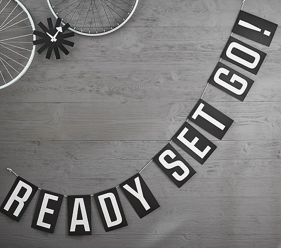 The Emily & Meritt Ready-Set-Go Garland | Kids Wall Decor | Pottery ...