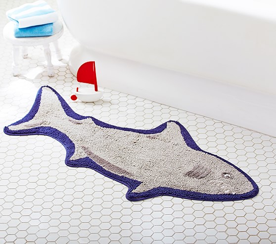 Shark Shaped Kids Bath Mat | Pottery Barn Kids