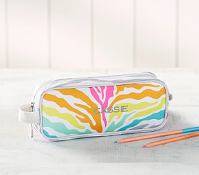 Mackenzie Multi Zebra Kids Pencil Case | Pottery Barn Kids