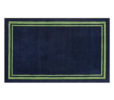 Navy & Green Harper Rug | Solid Color Rug | Pottery Barn Kids