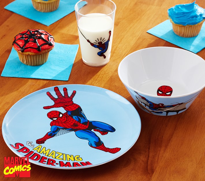 Spider-Man Kids Dinnerware Set | Pottery Barn Kids