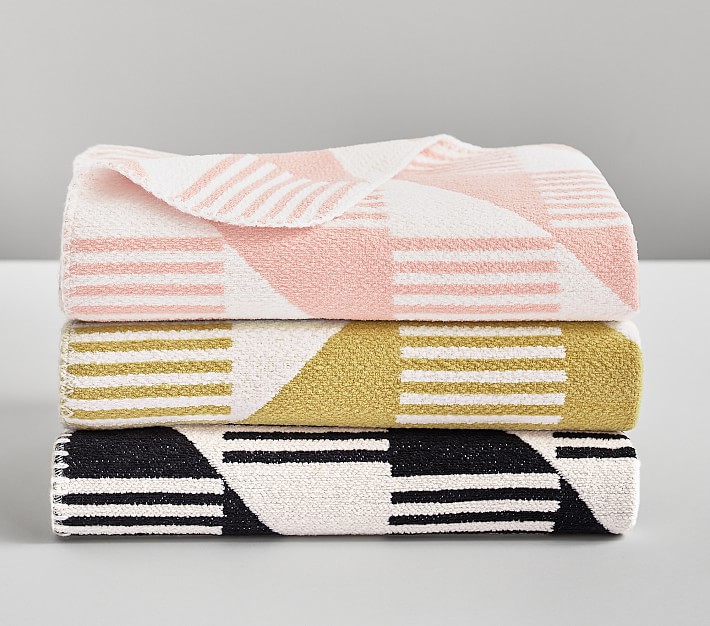 Cozy Chenille Geometric Baby Blanket | Pottery Barn Kids