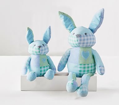 Blue Gingham Plush Bunny | Pottery Barn Kids