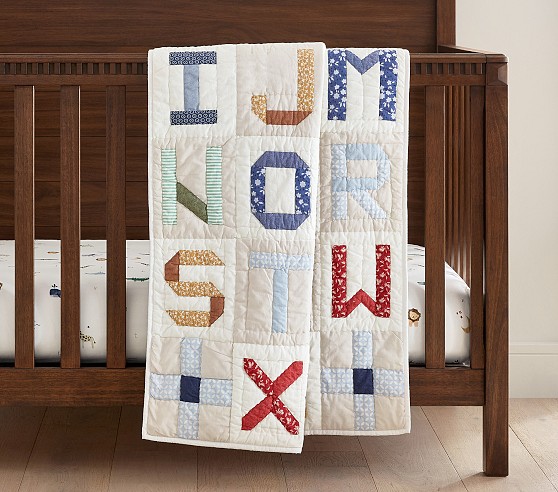 Patchwork ABC Baby Quilt | Pottery Barn Kids